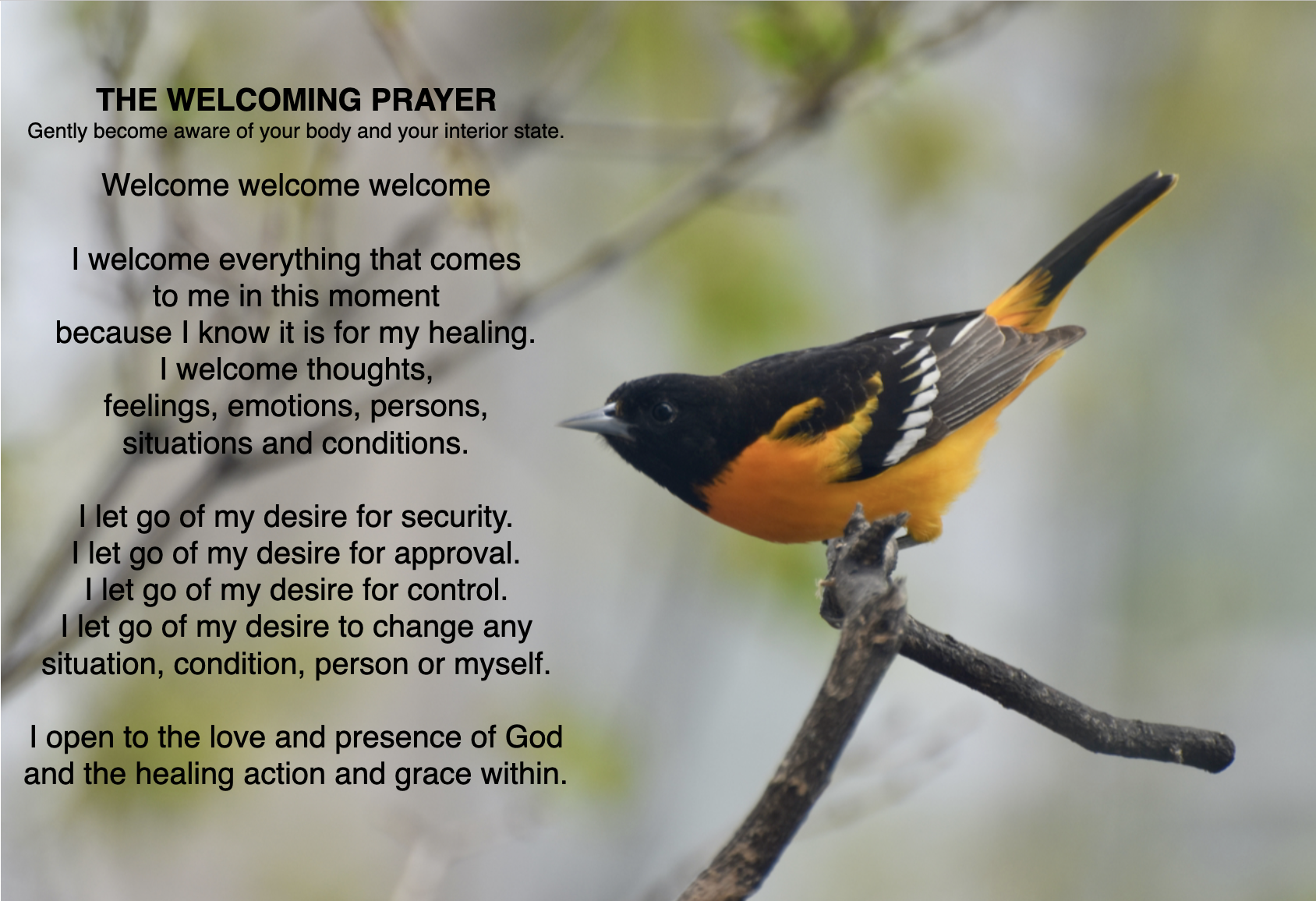 The Welcoming Prayer – The Contemplative Blogger